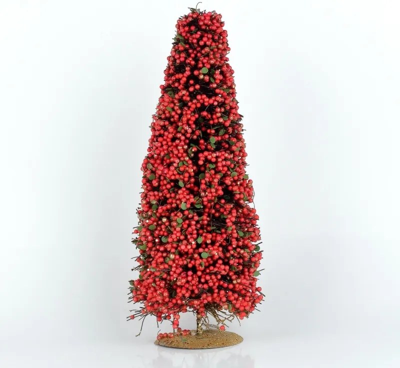 Umělý vánoční stromek červený 16x40cm
