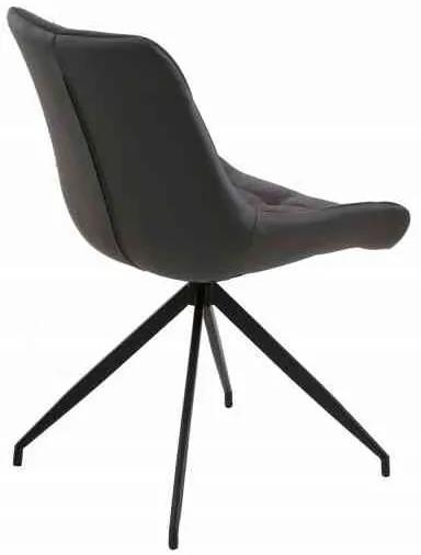 invicta interior Jídelní židle Divani retro tmavě šedá/černá - 2ks 40018