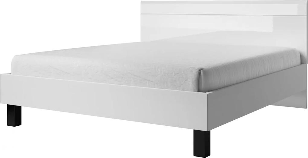 Minimalistická manželská postel Serina - bílá