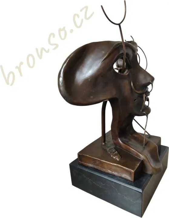 Salvador Dalí - Autoportrét - Bronzová socha