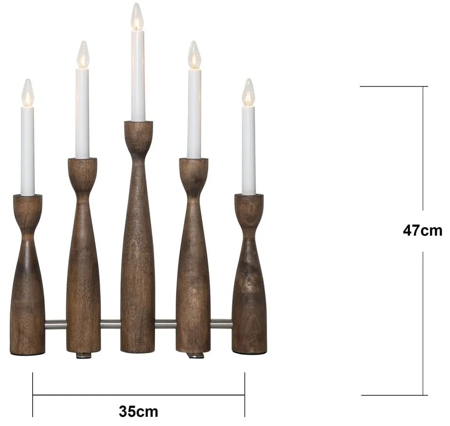 Vánoční světelná dekorace do zásuvky v tmavě přírodní barvě Midja 2.0 – Star Trading