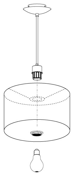 Eglo 31603 - Lustr na lanku MASERLO 1xE27/60W/230V