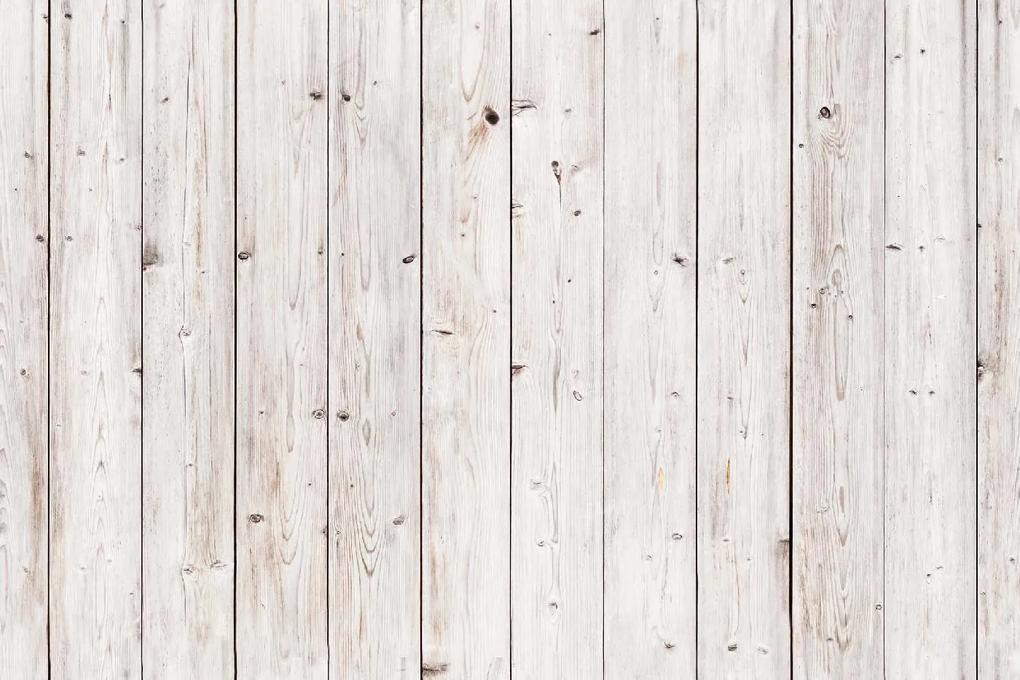 DIMEX | Vliesová fototapeta Stará bílá dřevěná zeď MS-5-2573 | 375 x 250 cm | bílá