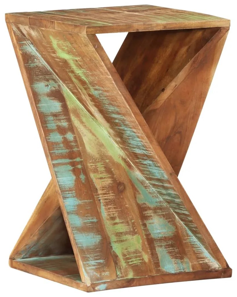 Odkládací stolek 35 x 35 x 55 cm masivní recyklované dřevo 337995