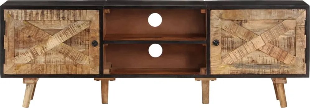 TV stolek 140 x 30 x 46 cm hrubé mangovníkové a akáciové dřevo 338420