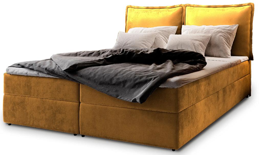 MSL Kontinentální čalouněná postel LOTO (180 x 200 cm) Barva látky: POSO 27