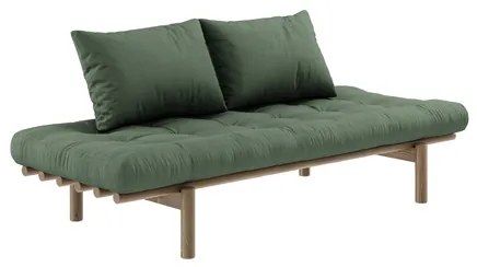 sofa PACE by Karup - 75*200 cm carob (hnědá) + futon olive green 756