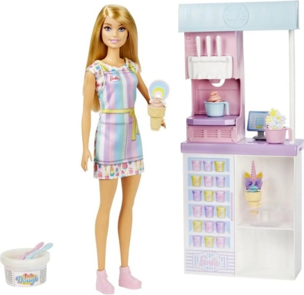 Mattel barbie® prodavačka zmrzliny blondýnka, hcn46