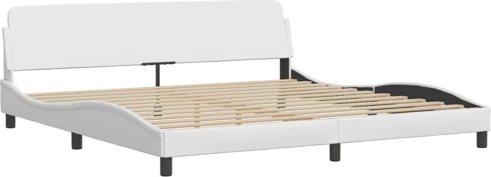 Rám postele s LED bez matrace Zadar bílý 200 x 200 cm 3214132