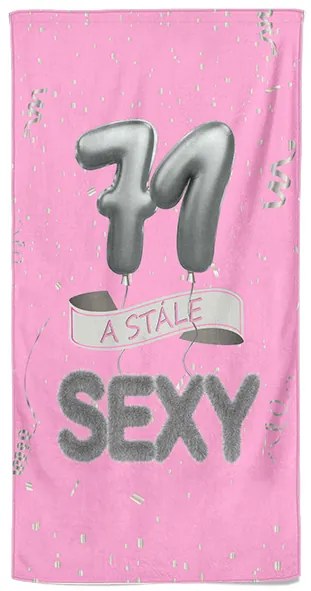 Osuška Stále sexy – růžová (věk: 71, Velikost osušky: 100x170cm)