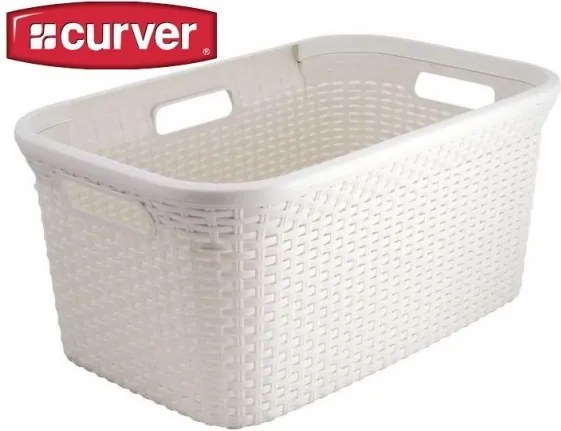 Koš na prádlo RATTAN STYLE 45 l krémový CURVER OEM R30475