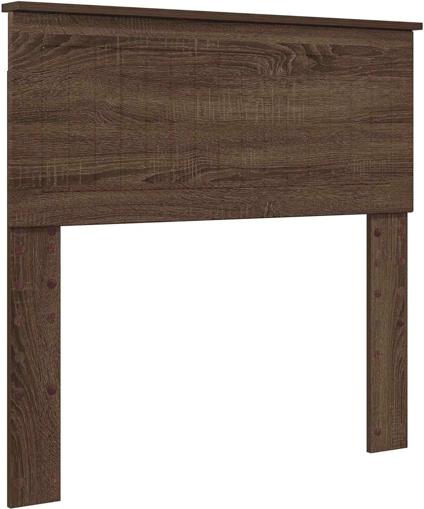 Rám postele s čelo Hnědý dub 90 x 200 cm Masivní borové dřevo 3410651