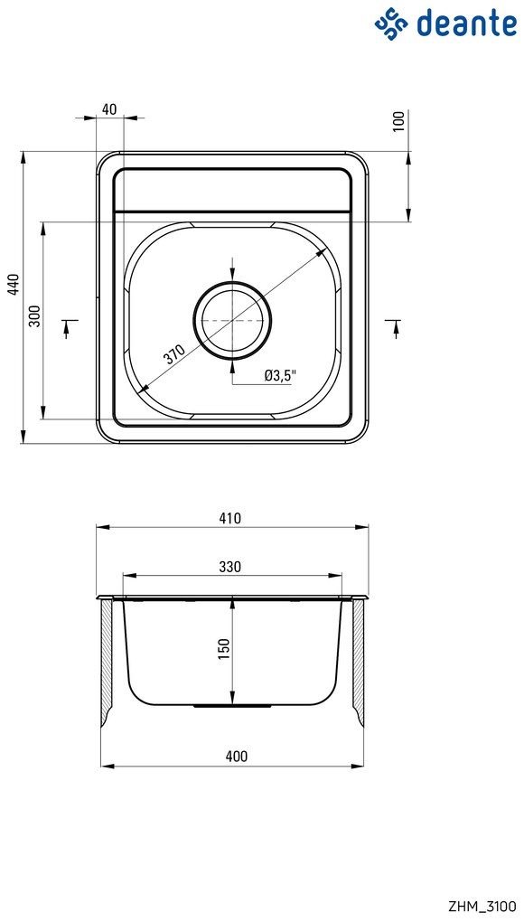 Deante Dřez Mercato nerez - ZHM 3100