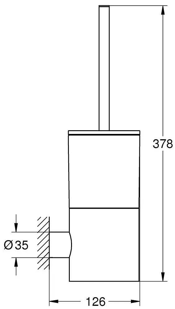 GROHE Atrio - Sada na čištění toalety, kartáčovaný nikl 40892EN0