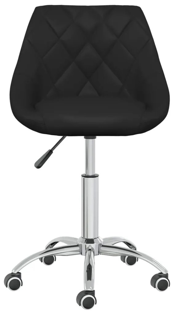 Otočné jídelní židle 6 ks černé umělá kůže,  3088676