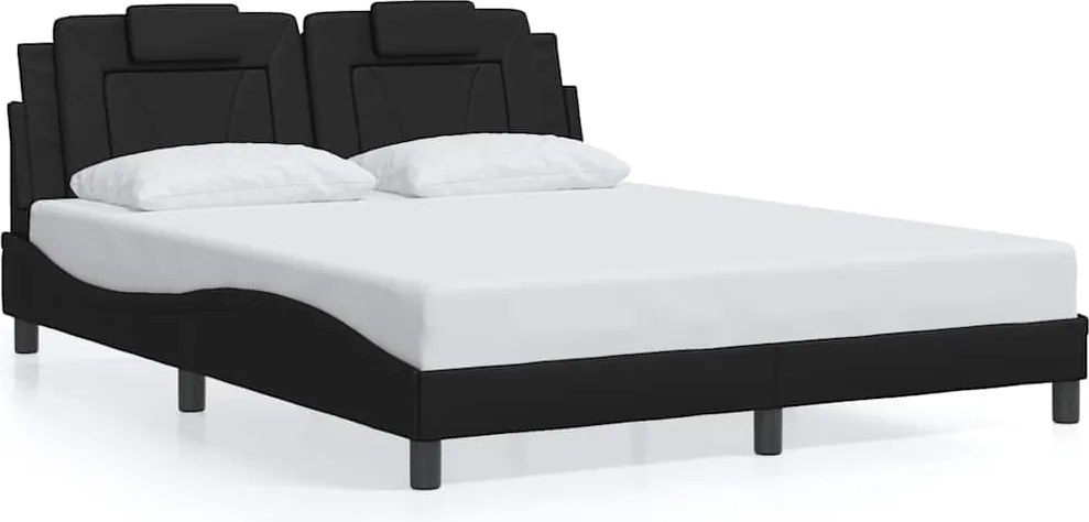 Rám postele Viana bez matrace černý 160x200 cm umělá kůže 3208103