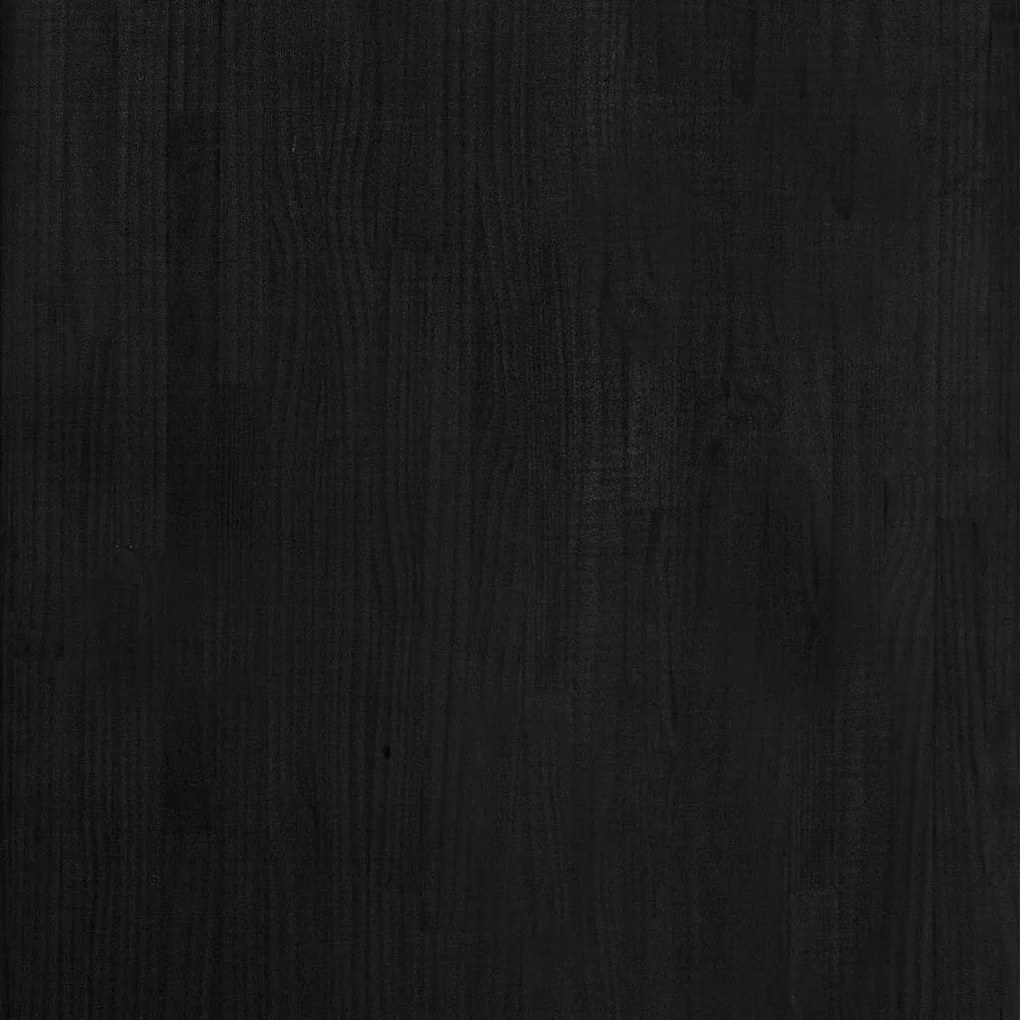 Úložný regál černý 60 x 30 x 105 cm masivní borovice - Default Title