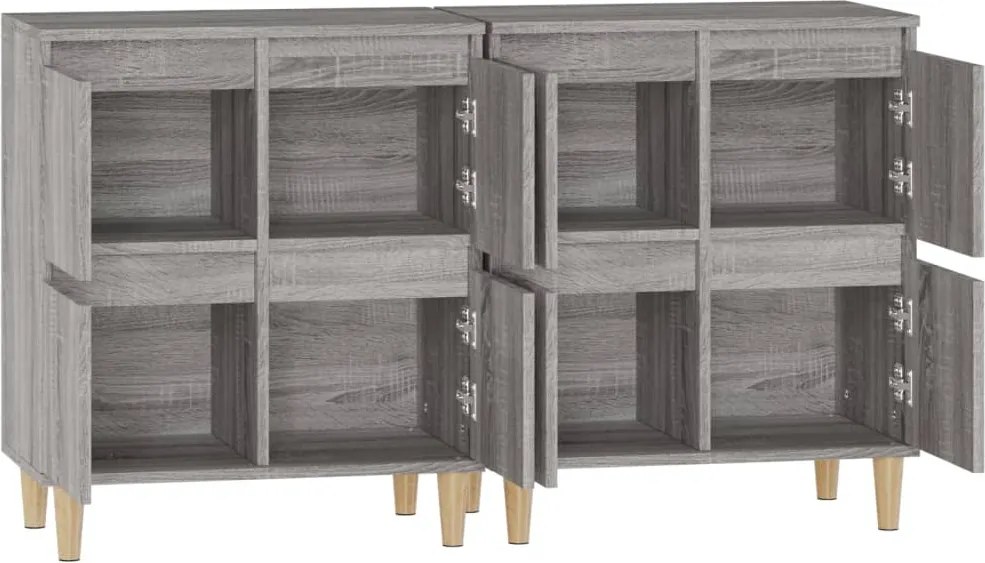 Příborníky 2 ks šedé sonoma 60 x 35 x 70 cm kompozitní dřevo 3185757