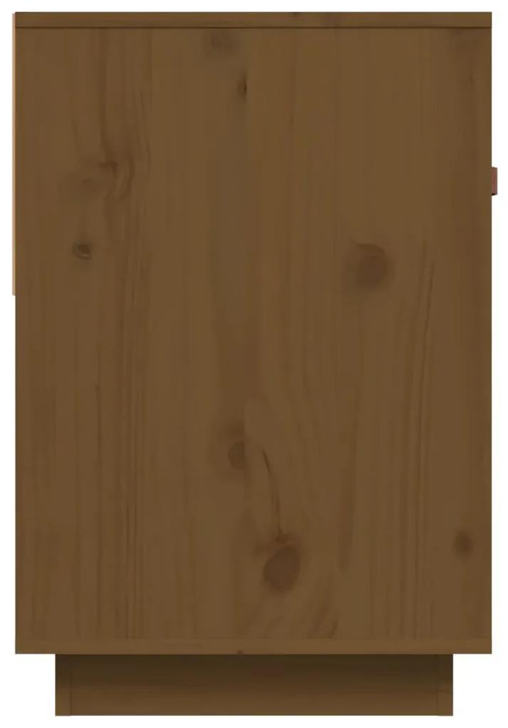 TV skříňka medově hnědá 90x40x60 cm masivní borové dřevo - Default Title