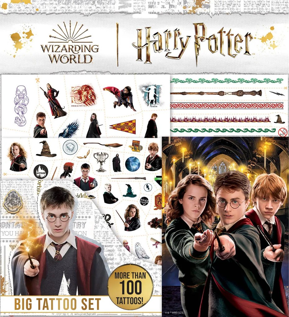 JIRI MODELS Velký set sešit s tetováním Harry Potter 3