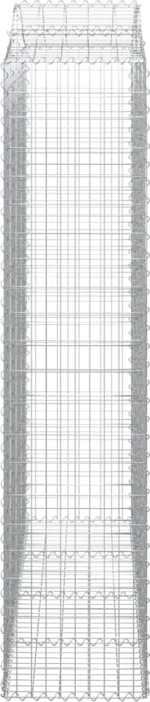 Klenuté gabionové koše 2 ks 200x50x220/240cm pozinkované železo 3145766