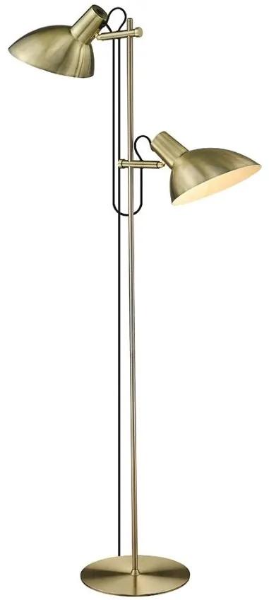 Mosazná kovová stojací lampa Halo Design Metropole II. 150 cm