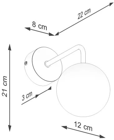 Sollux SL.1661 - Nástěnná lampa ASTRAL 1xG9/8W/230V černá