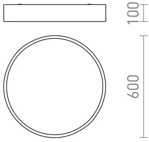 RED - Design Rendl - R13333 - LED Stropní svítidlo MEZZO LED/60W/230V černá