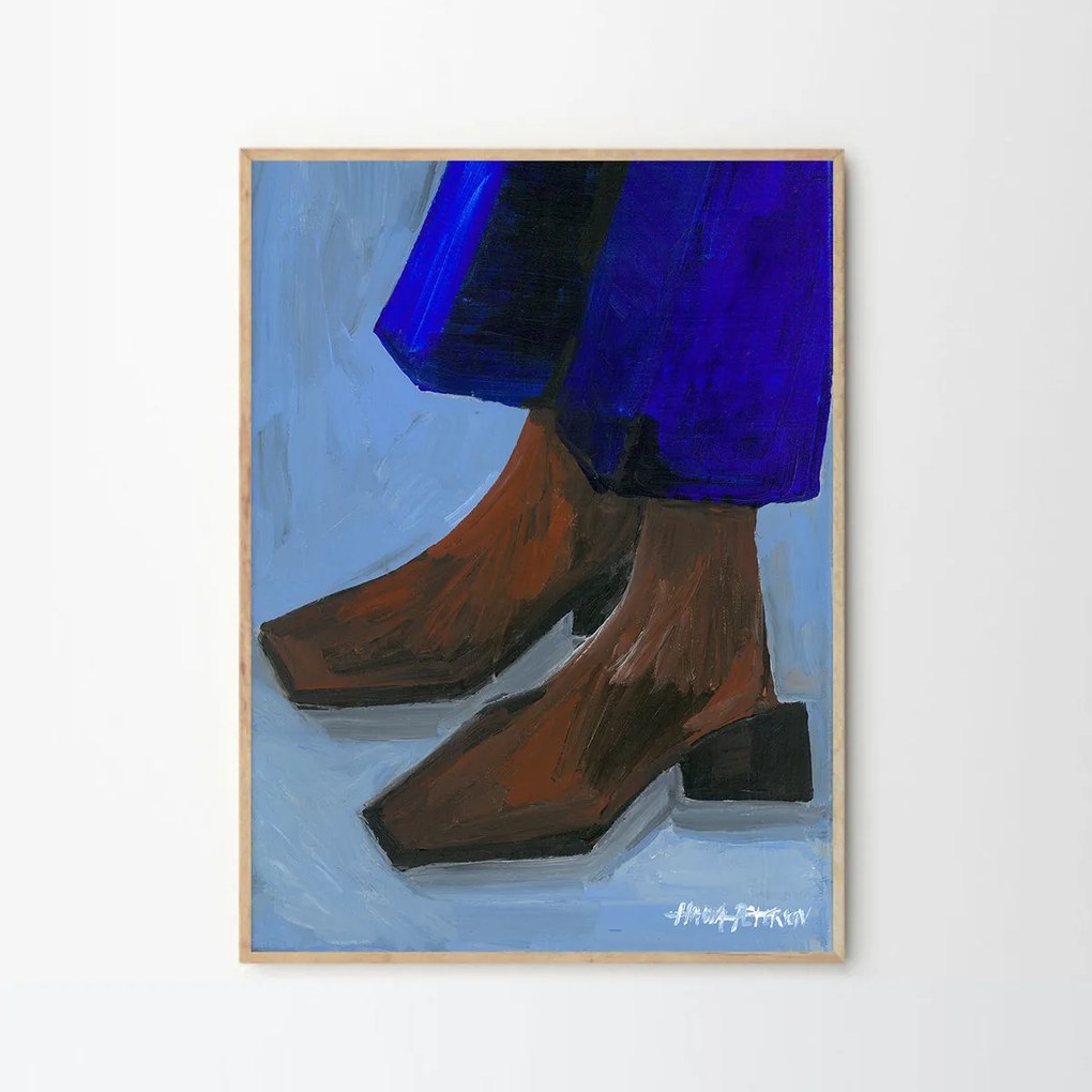 The Poster Club Plakát Boots and Blues by Hanna Peterson 50x70 cm