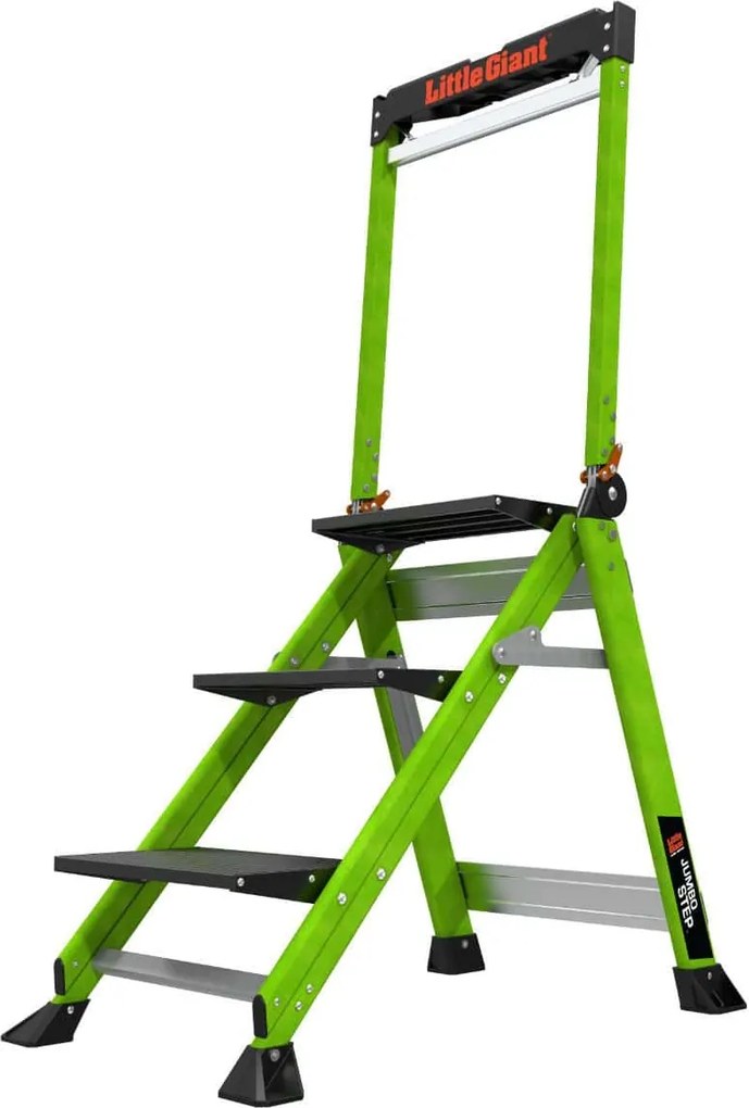 Little Giant | Jumbo Step – sklolaminátové schůdky se širokými 21cm schody Max. dosah: 289 cm / 4 schody