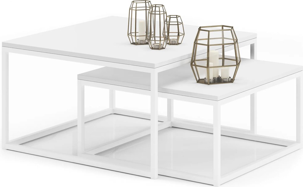 ADRK Furniture Konferenční stolek 2v1 KAMA CT-KAM-W-W