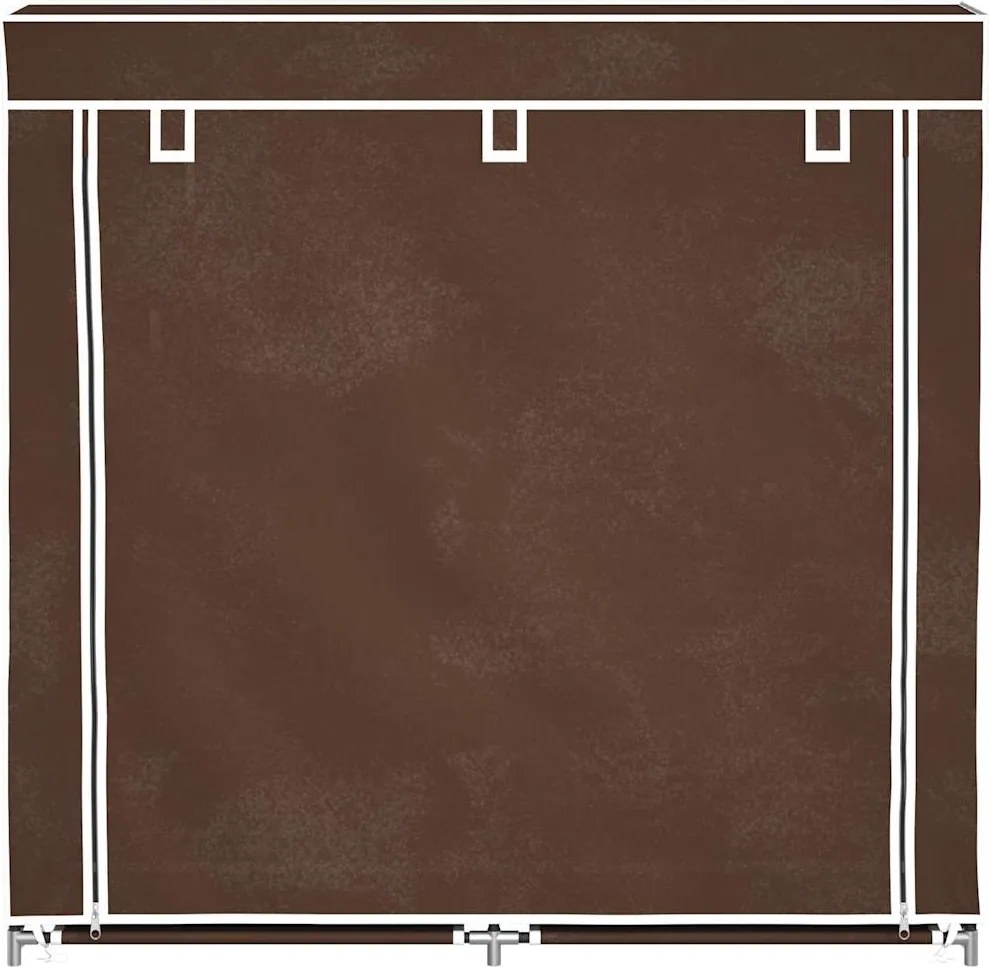 Látkový botník s potahem 45 x 150 x 176 cm hnědý 240494