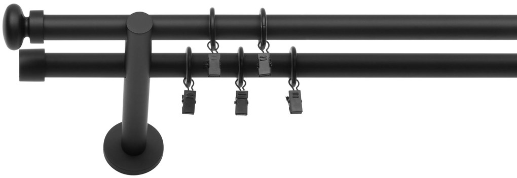 Dvouřadá Garnýž Sigma 19 mm černá matná 140 cm