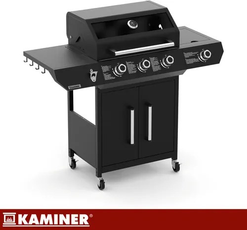 Plynový gril 3+1 13,5kW Varen Black 4,0 Kaminer