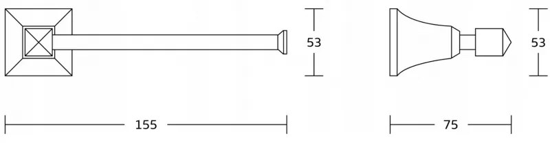 Mexen příslušenství, Dalia držák na toaletní papír, černá, 70173333-70