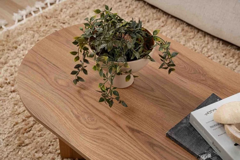 Designový konferenční stolek Quinlan 120 cm hnědý