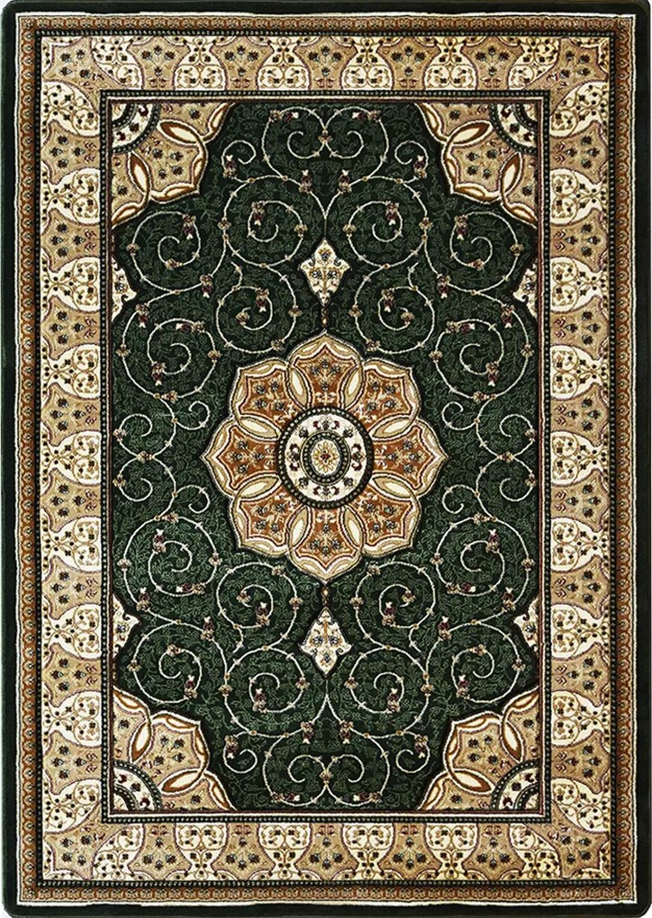 BE Koberec Adora 5792 GREEN - zelený obdélníkový Rozměr: 60x90 cm