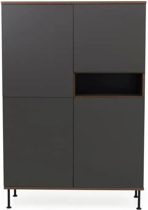 Antracitově šedá skříň Tenzo Daxx, 110 x 161 cm