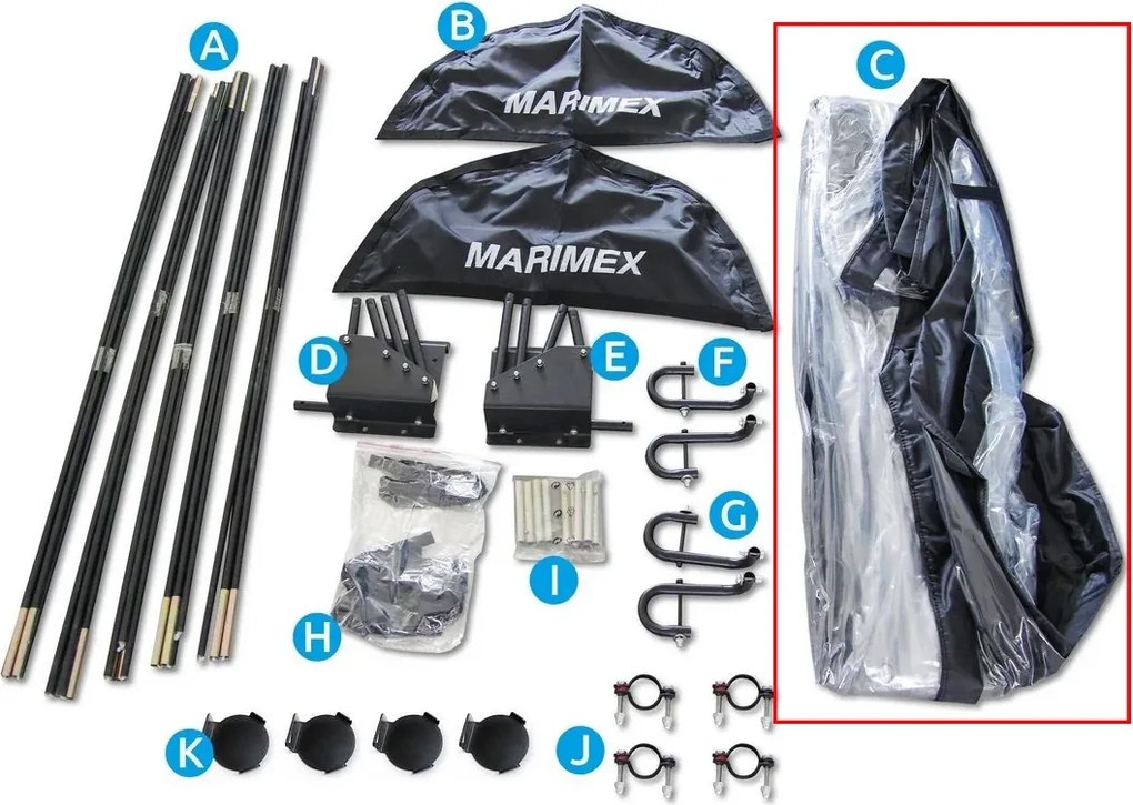 | Náhradní kryt pro zastřešení Marimex Pool House Control 3,66 m, druky | 10992091