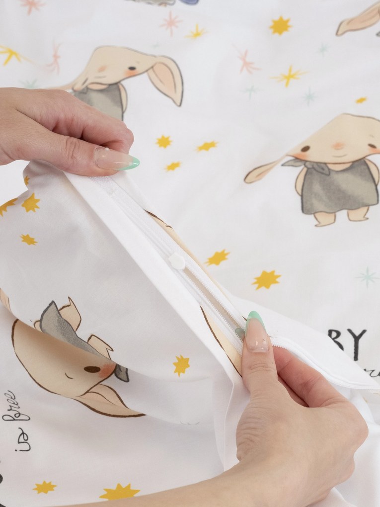 MK Lůžkoviny Francouzské bavlněné povlečení Renforcé - Tiny Dobby 220 × 200 cm, 2ks 70 x 90 cm