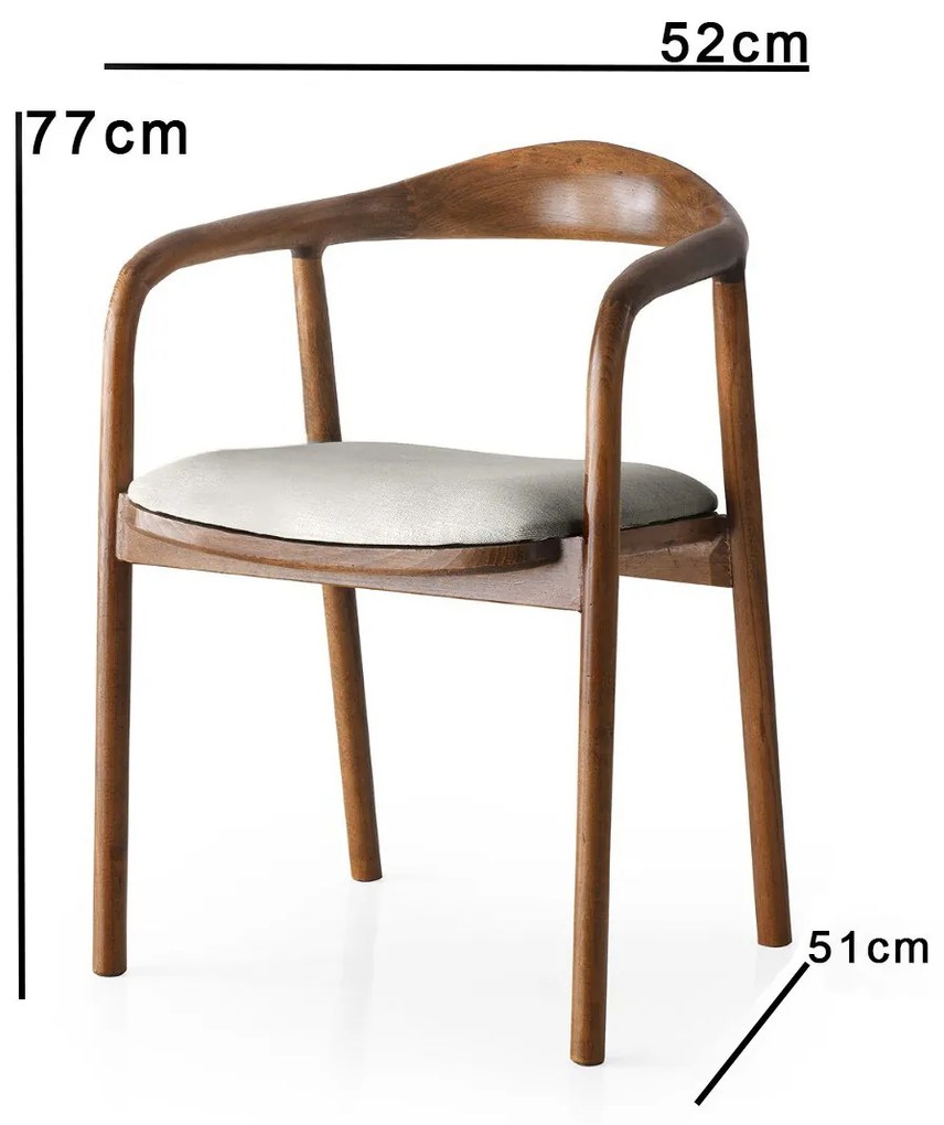 Kalune design Jídelní židle PA hnědá s bílou