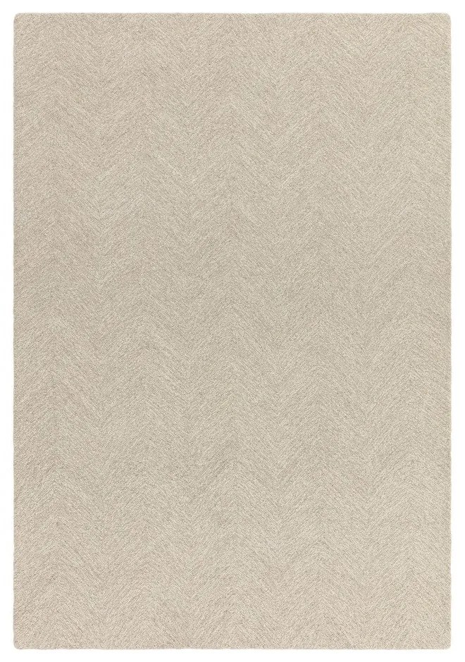 Krémový ručně tkaný koberec s příměsí vlny 160x230 cm Theodore Chevron – Asiatic Carpets