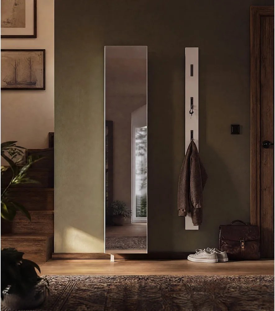 Bílá předsíňová skříňka 50x195x18 cm Rotary – Germania