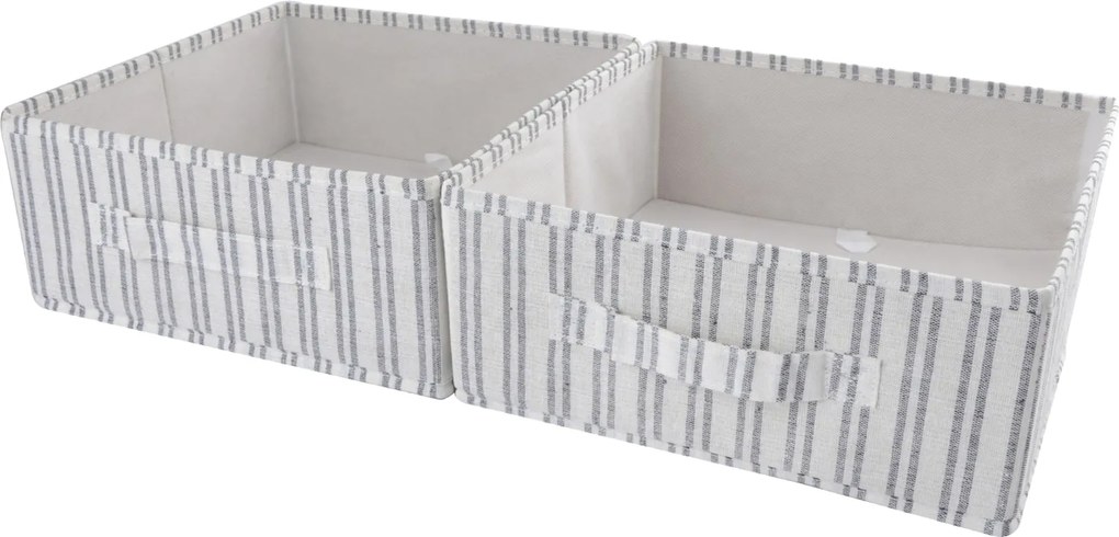 Sinsay - Skládací úložné boxy s pruhy 2 pack - šedá