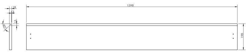 Mexen Rivel, koupelnová skříňka 160 cm, 2 zásuvky, drážkovaná, grafitová matná, 91A20-16047-2-BFF66