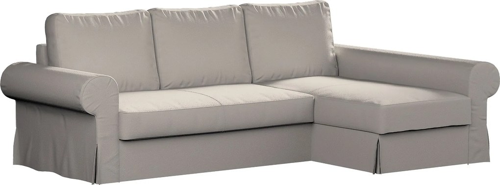Potah na pohovku IKEA Backabro rozkládací se šezlongem barva béžová látka pletený vzor