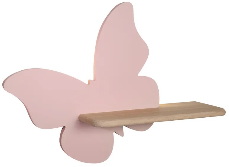 Nástěnné svítidlo policové 5W, růžový motýl  - Candellux