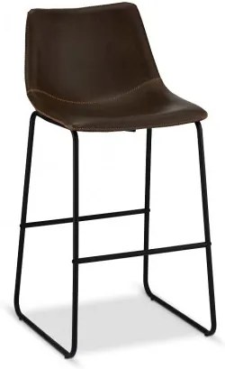 Barová židle Guaro tmavě hnědá, černá