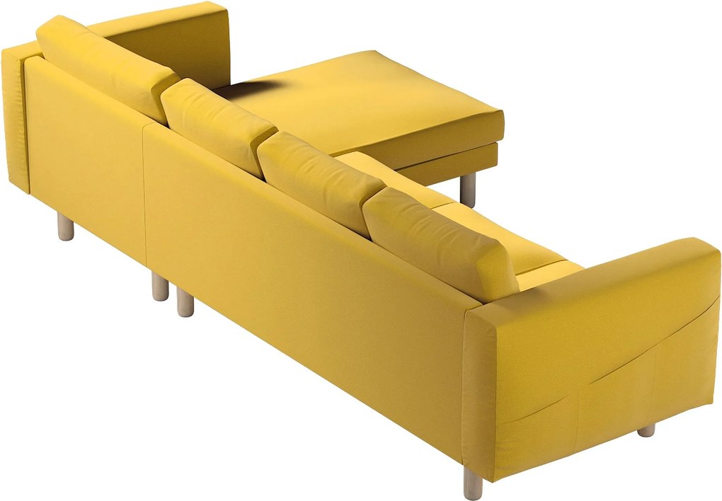Potah na pohovku IKEA Norsborg 4-místná se šezlongem barva žlutá látka sametová