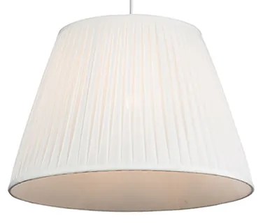 Retro závěsná lampa krémová 45 cm - Plisse